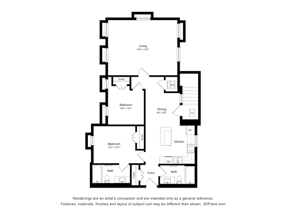 Floor Plans of Upper Post Flats in Fort Snelling, MN