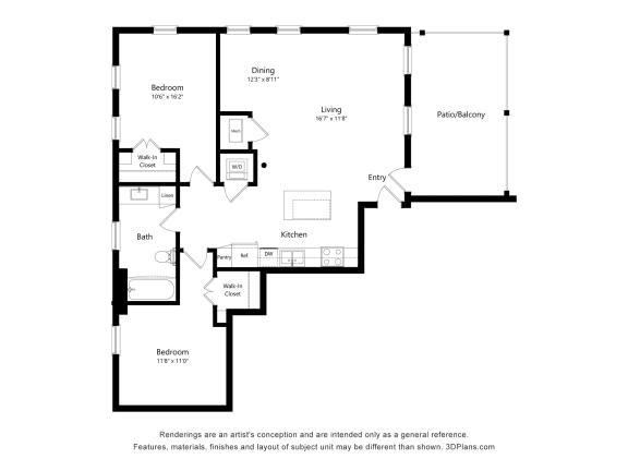Floor Plans of Upper Post Flats in Fort Snelling, MN