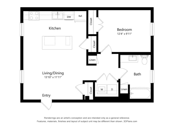 Floor Plans of Upper Post Flats in Fort Snelling, MN