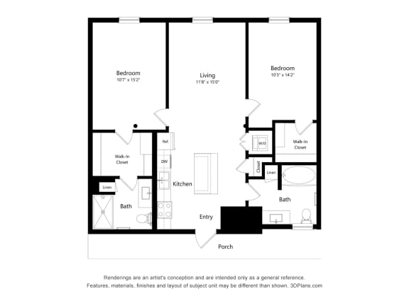 Floor Plans of Upper Post Flats in Fort Snelling, MN