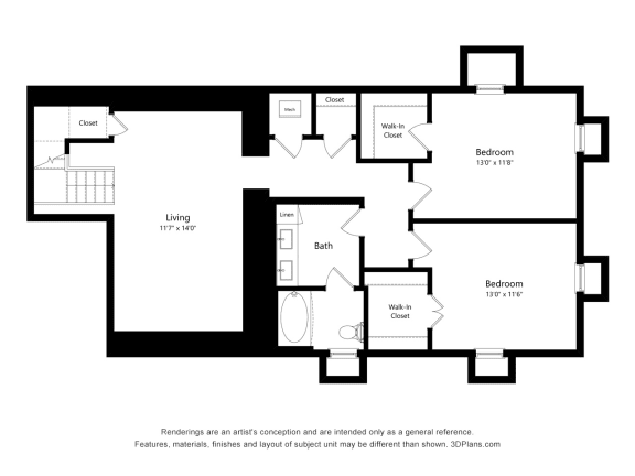 Floor Plans of Upper Post Flats in Fort Snelling, MN