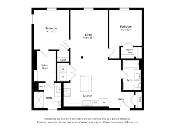 Floor Plans of Upper Post Flats in Fort Snelling, MN