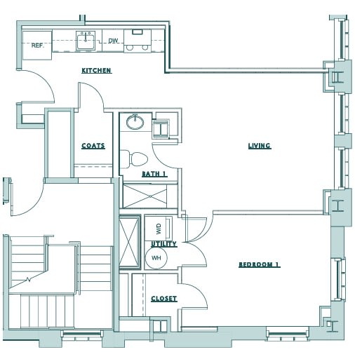 Floor Plans of Deco at CNB Apartments in Downtown Richmond, VA
