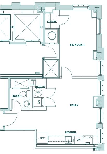 Floor Plans of Deco at CNB Apartments in Downtown Richmond, VA