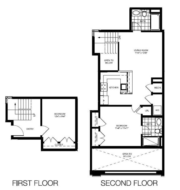 Floor Plans of New Manchester Flats in Richmond, VA