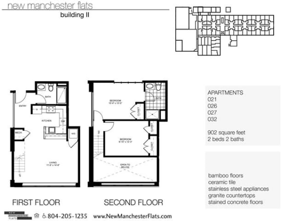 Floor Plans of New Manchester Flats in Richmond, VA
