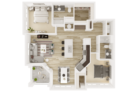 Floor Plans of The Everly Apartments in Houston, TX