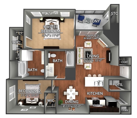 1, 2, & 3 Bedroom Luxury Apartments | Creekside on Parmer Lane