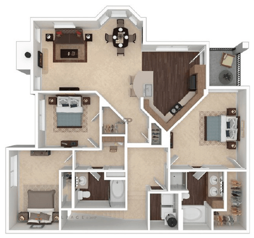 Floor Plans of Residences of SpringRidge in Shreveport, LA