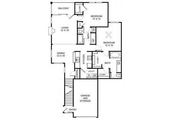 Floor Plans of Center Point Apartments in Indianapolis, IN