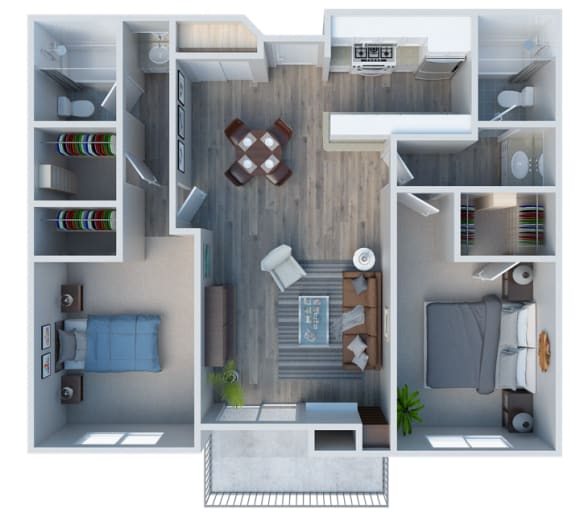 Floor Plans of THE ENCLAVE APARTMENTS in Paramount, CA