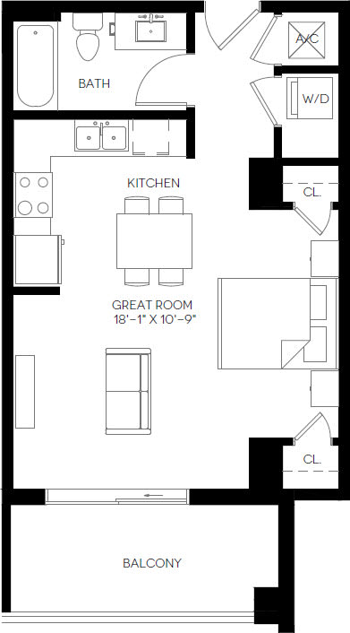 Studio, 1 & 2 Bedroom Apartments in Miami FL | Floor Plans