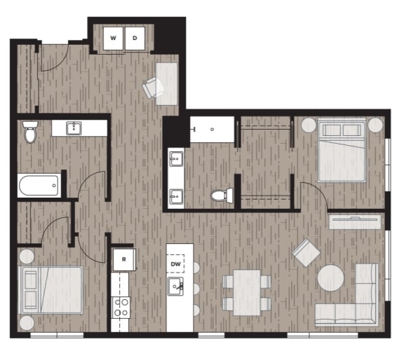 Floor Plans of Riverfront Everett in Everett, WA