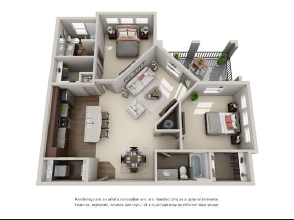 Floor Plans of Brookson Flats in Charlotte, NC