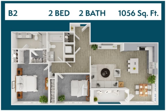 1, 2, & 3-Bedroom Downtown Riverside Apartments | Layouts