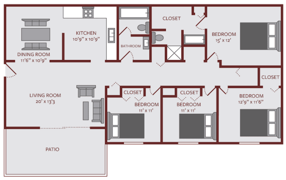 Floor Plans | Stonebridge Apartments | Apartments in Beavercreek, OH