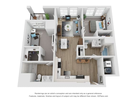 Floor Plans of Apex 400 Apartments in Glen Ellyn, IL