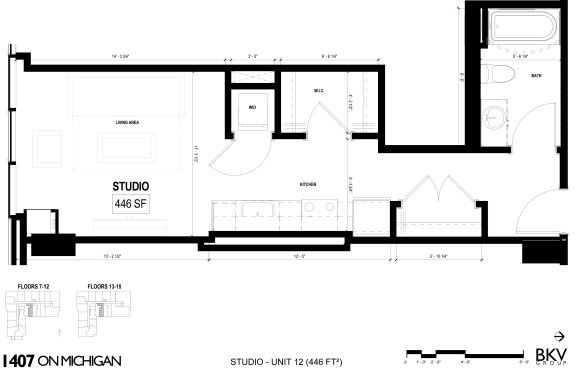 Floor Plans of 1407 on Michigan in Chicago, IL