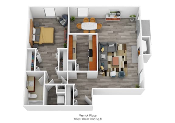 1, 2 & 3 Bedroom Apartments in Lexington, KY | Merrick Place