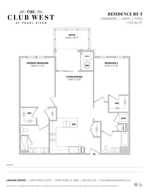 Floor Plans of The Club West at Pearl River in Pearl River, NY