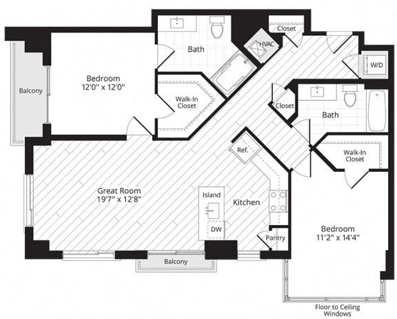 Floor Plans of BLVD | Forty Four in Rockville, MD