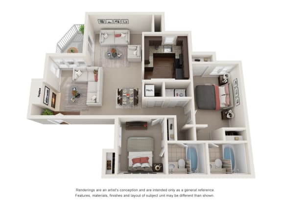 Floor Plans of Edgewater at Sandy Springs Apartments in Sandy Springs, GA