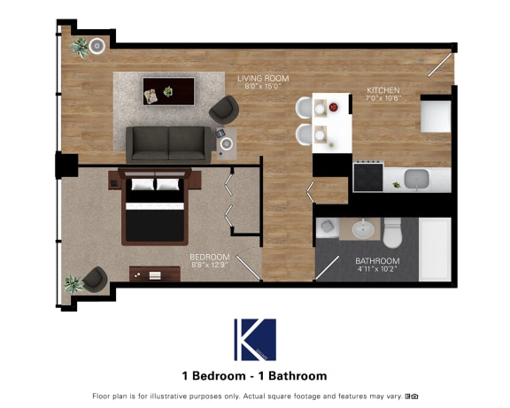 K Square | 1 Bedroom | Available Units