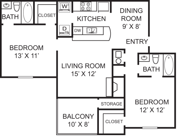 Floor Plans of Morgan Place Apartments in Atlanta, GA