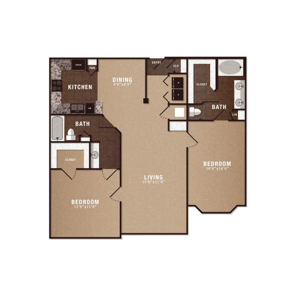 One, Two & Three Bedroom Apartments in Houston TX | Layouts