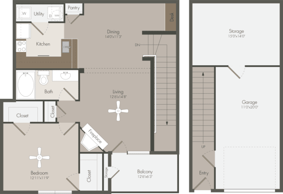 Floor Plans of Regency Dell Ranch Apartments in Round Rock, TX