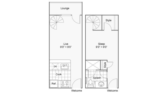 Floor Plans of The Felix in Burnsville, MN