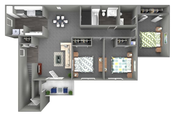 Floor Plans of Arbor Crossings - Muskegon, MI in Muskegon, MI