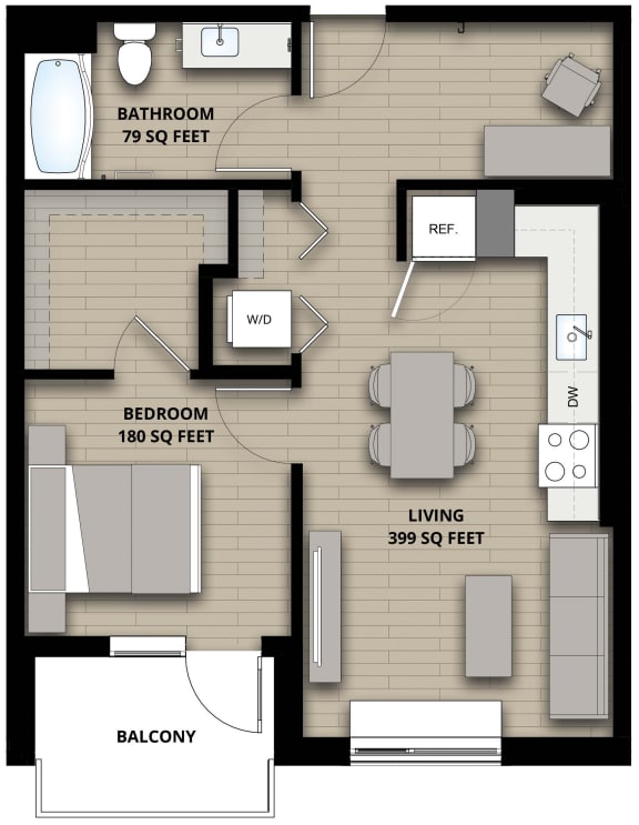 Floor Plans of Arc Central in Beaverton, OR