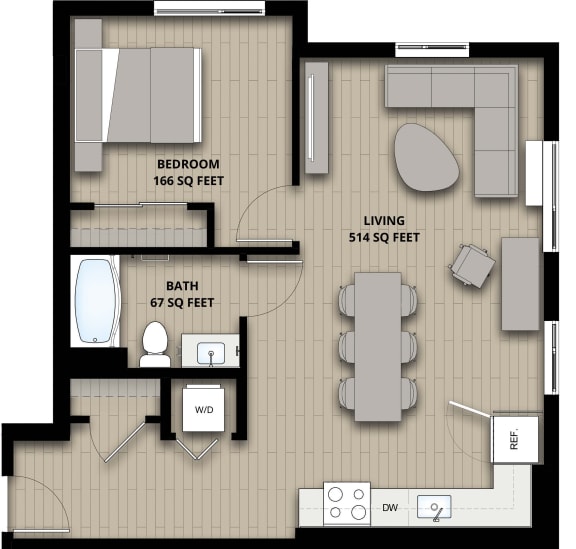Floor Plans of Arc Central in Beaverton, OR