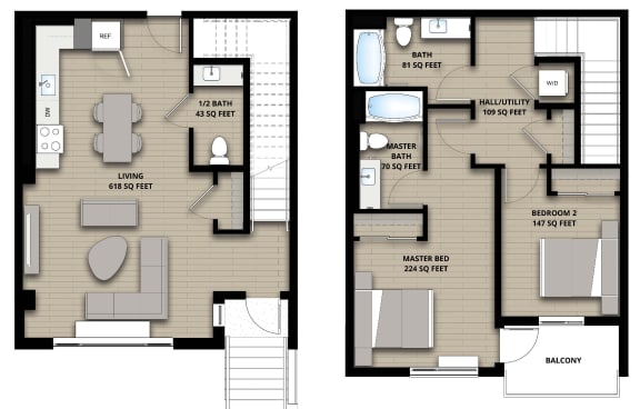 Floor Plans of Arc Central in Beaverton, OR