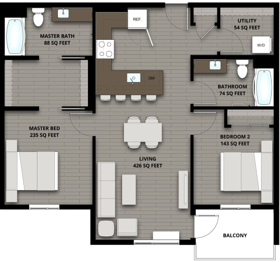 Floor Plans of Arc Central in Beaverton, OR