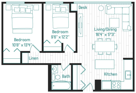Floor Plans of Patterson Tower in Eugene, OR