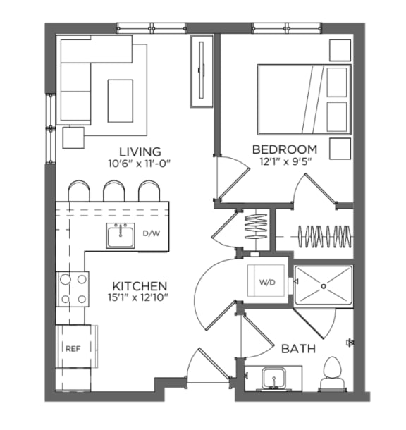 Floor Plans of ZIA Sunnyside in Denver, CO