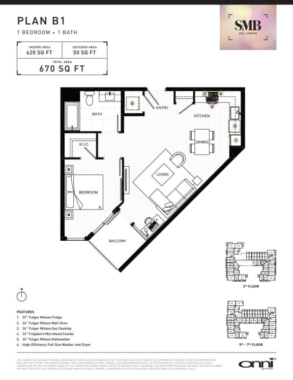 Floor Plans of SMB Hollywood in Los Angeles, CA