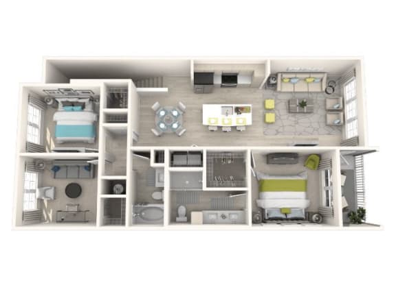 Floor Plans of Altis Blue Lake in Lake Worth, FL