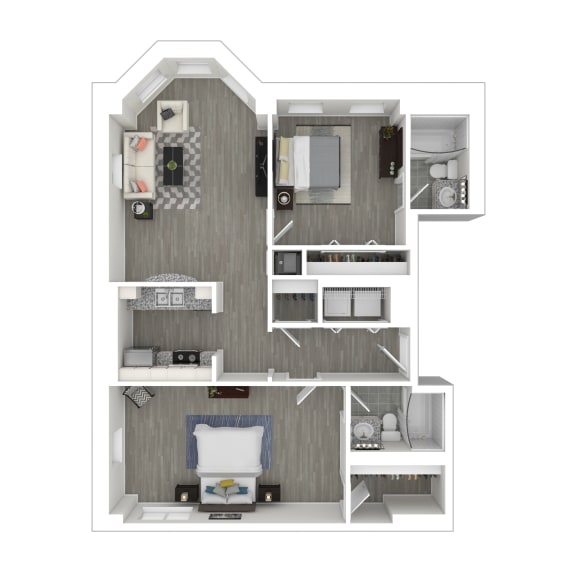 Floor Plans of Gayoso House at Peabody Place in Memphis, TN