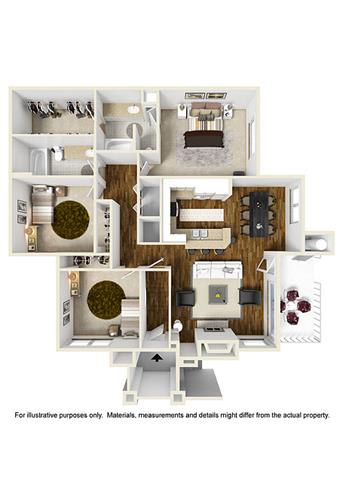 Floor Plans of Sturbridge Commons in Montgomery, AL