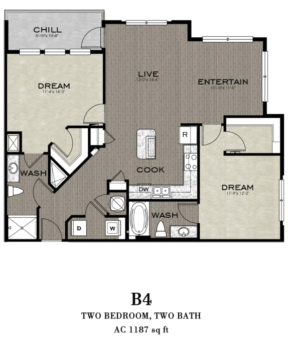 Floor Plans of Parkside Apartments in Birmingham, AL