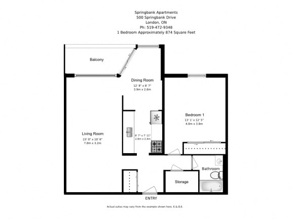 Floor Plans of Springbank Apartments in London, ON