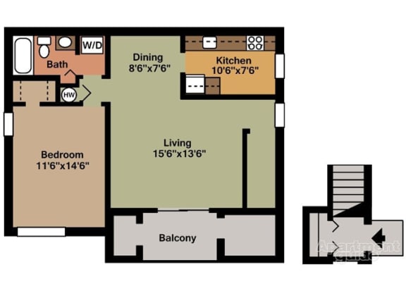 Floor Plans of Treeview Apartments in Harrisburg, PA
