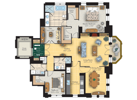 Kennedy Warren Apartment Floor Plans | Apartments in Woodley Park DC
