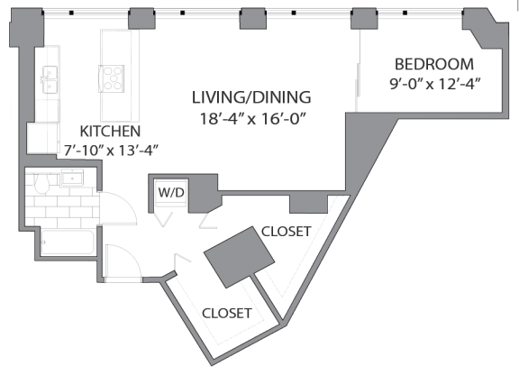 Apartments in River North Chicago | Floor Plans | The Hubbard Place