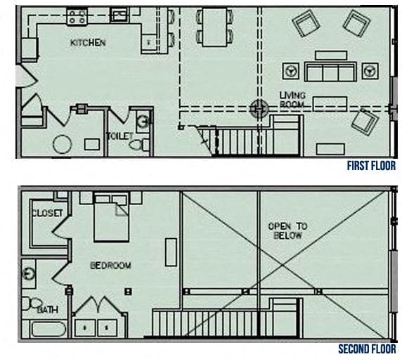 Floor Plans of Stone Center Lofts in Wheeling, WV