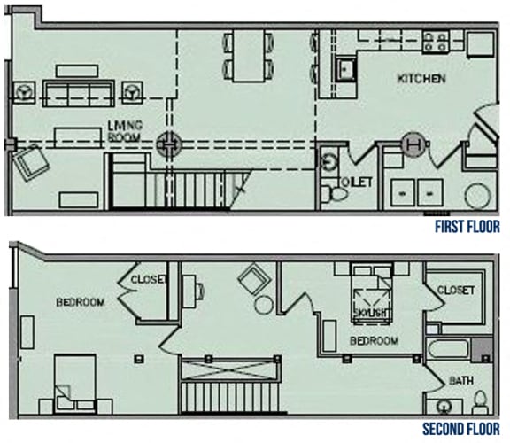 Floor Plans of Stone Center Lofts in Wheeling, WV