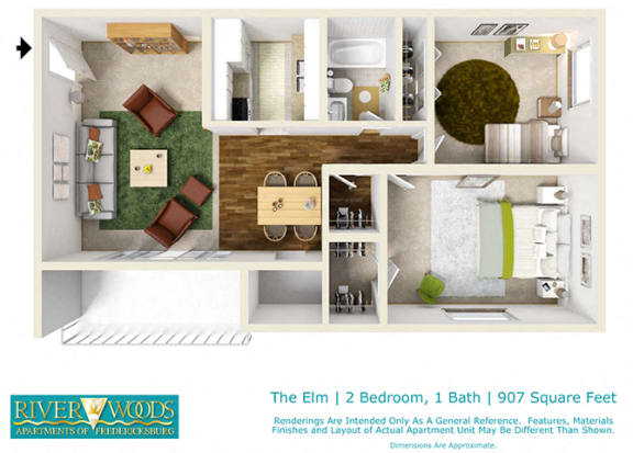 Floor Plans of Riverwoods Apartments of Fredericksburg in ...